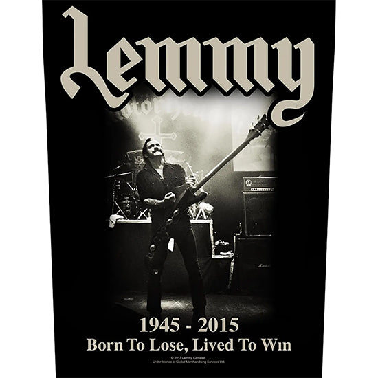 Back Patch - Motorhead - Lemmy - Lived To Win | Rock, Heavy Metal, Punk
