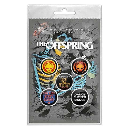 Button Badge Set - The Offspring - Skeleton Molotov | Rock, Heavy Metal ...