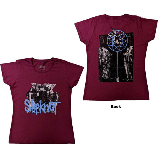 T-Shirt - Slipknot - Goat Logo Demon - Maroon - Lady | Rock, Heavy ...