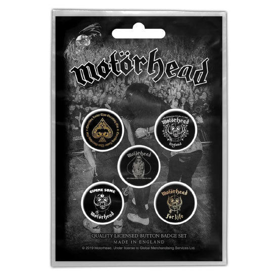 Button Badge Set - Motorhead - Clean Your Clock | Rock, Heavy Metal, Punk