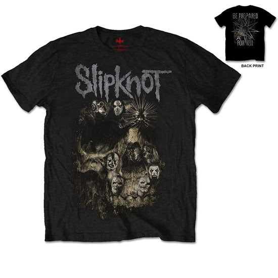 T-Shirt - Slipknot - Skull Group - With Back Print | Rock, Heavy Metal ...